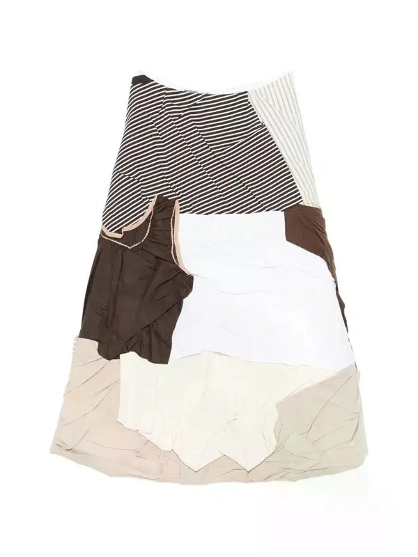 Moschino Patchwork Midi Skirt - Neutrals