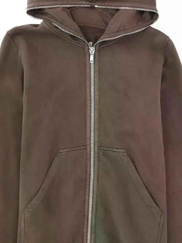 Rick Owens Zipped Hoodie - Brown
