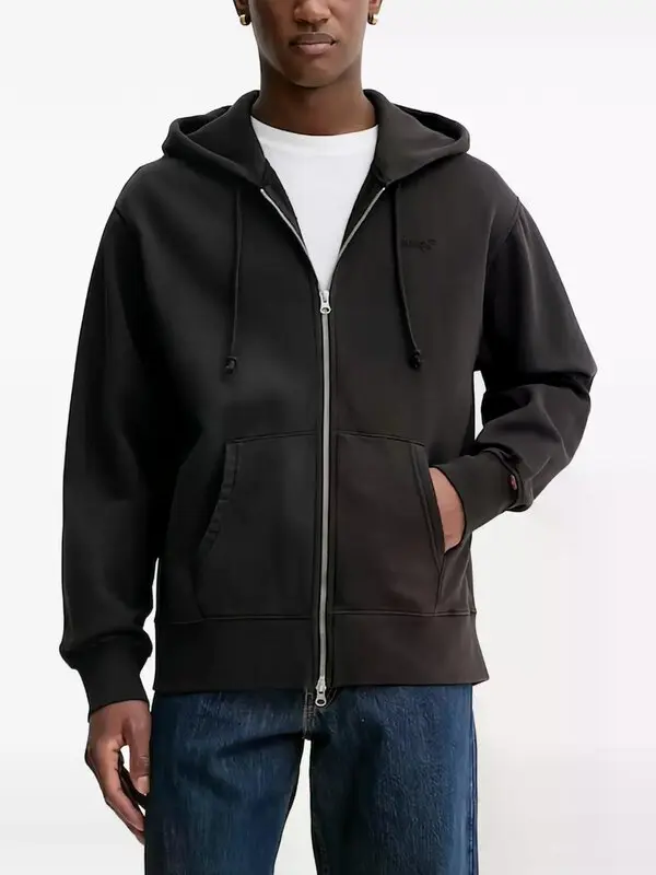 LEVI'S Logo Zip-up Hoodie - Black