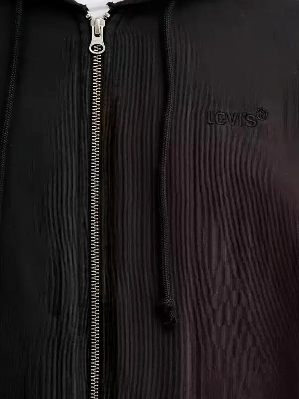 LEVI'S Logo Zip-up Hoodie - Black