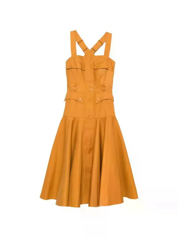 Zimmermann Pocket Utility Midi Dress - Orange