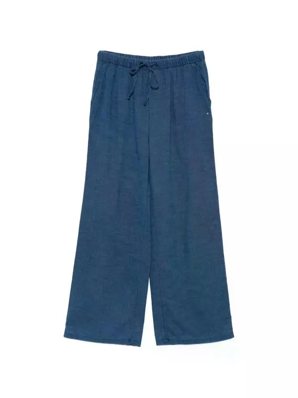 Dkny Drawstring Palazzo Pants - Blue