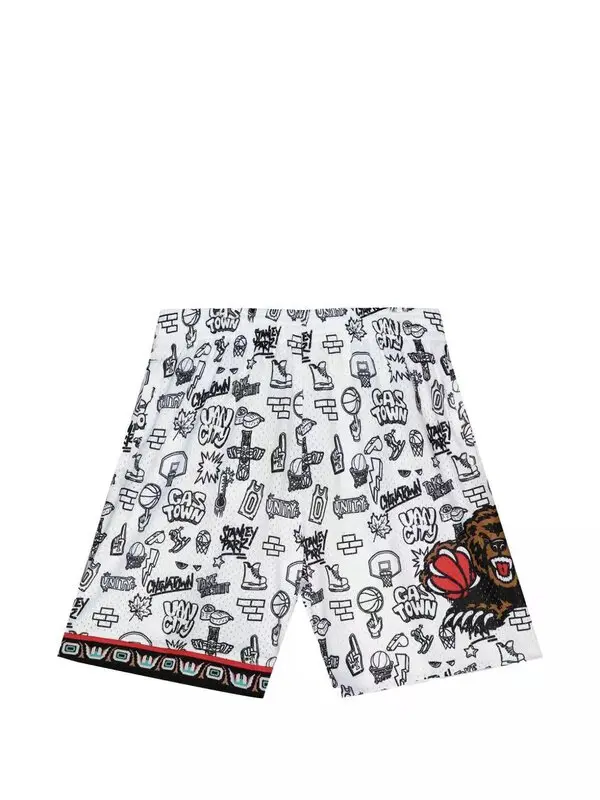 Mitchell & Ness Nba Vancouver Grizzlies 1998 Doodle Swingman Shorts - White