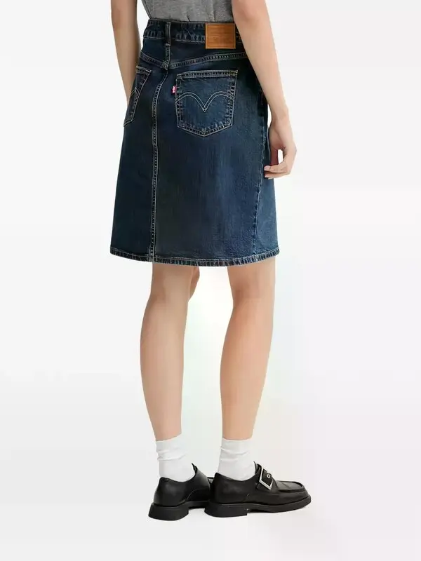 LEVI'S Denim Midi Skirt With Front Slit