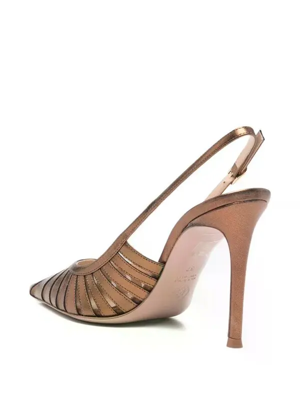 Roberto Festa Leather Slingback Pumps - Brown