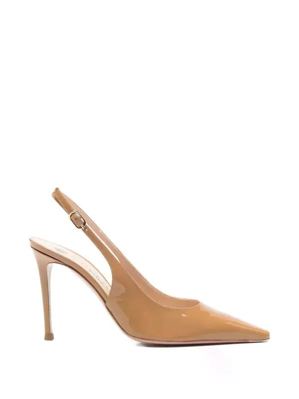 Roberto Festa Leather Slingback Pumps - Brown