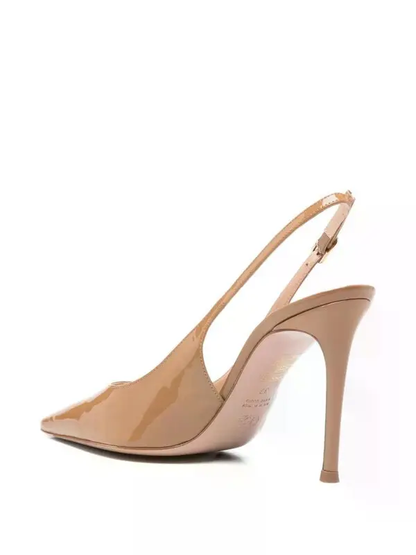 Roberto Festa Leather Slingback Pumps - Brown