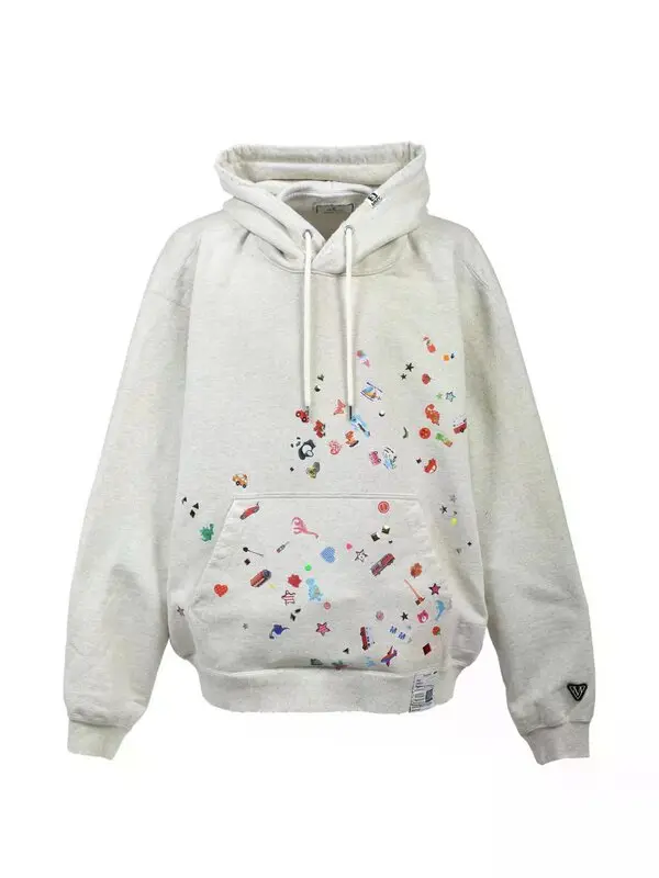 Mihara Yasuhiro Graphic Print Hoodie - White