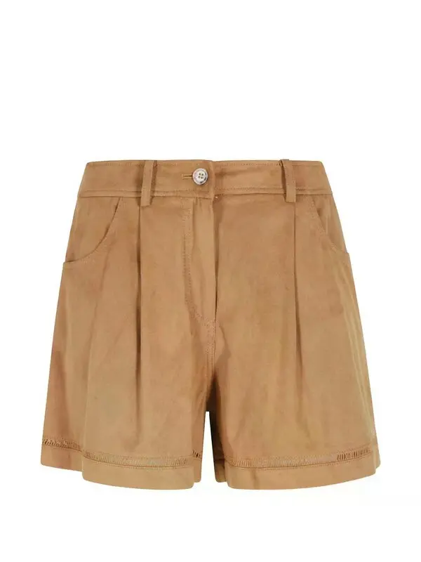 ERMANNO FIRENZE Pleated Shorts - Neutrals