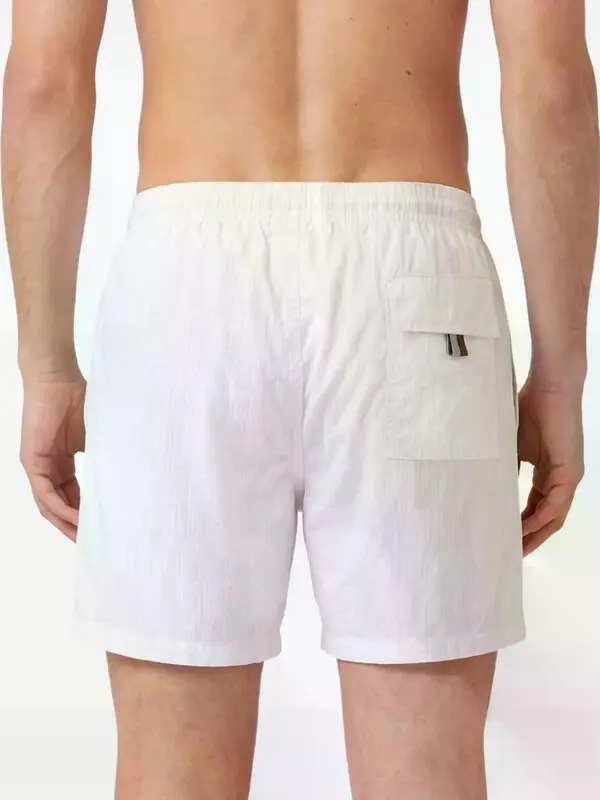Canali Patterned Swim Shorts - Neutrals