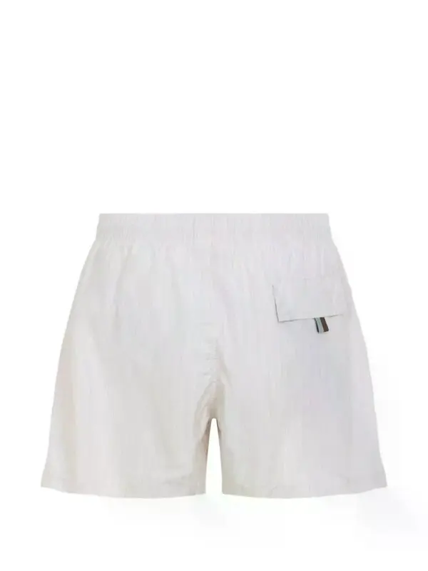 Canali Patterned Swim Shorts - Neutrals