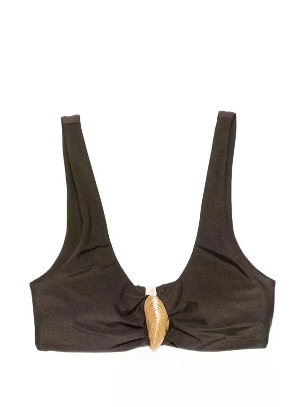 Simkhai Leaf Detail Bikini - Brown