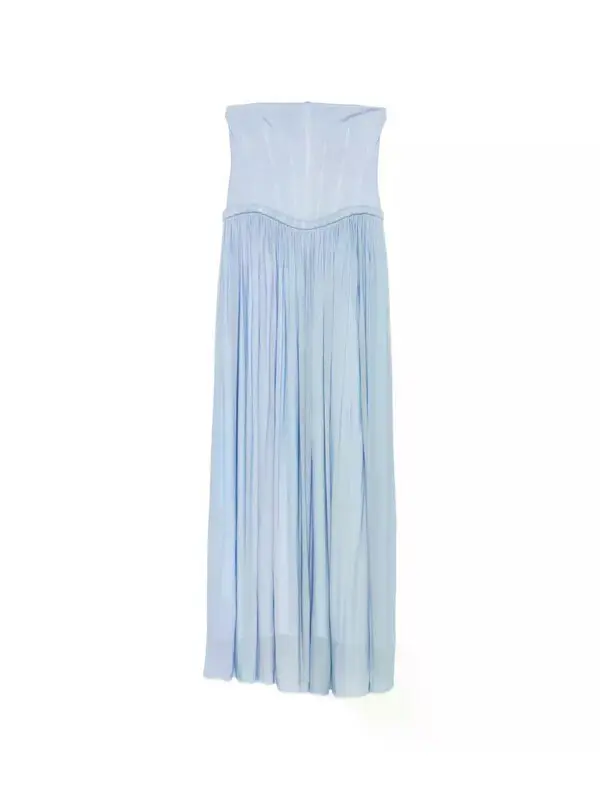 Simkhai Adalys Pleated Maxi Dress - Blue