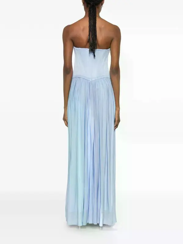 Simkhai Adalys Pleated Maxi Dress - Blue