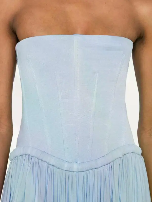 Simkhai Adalys Pleated Maxi Dress - Blue
