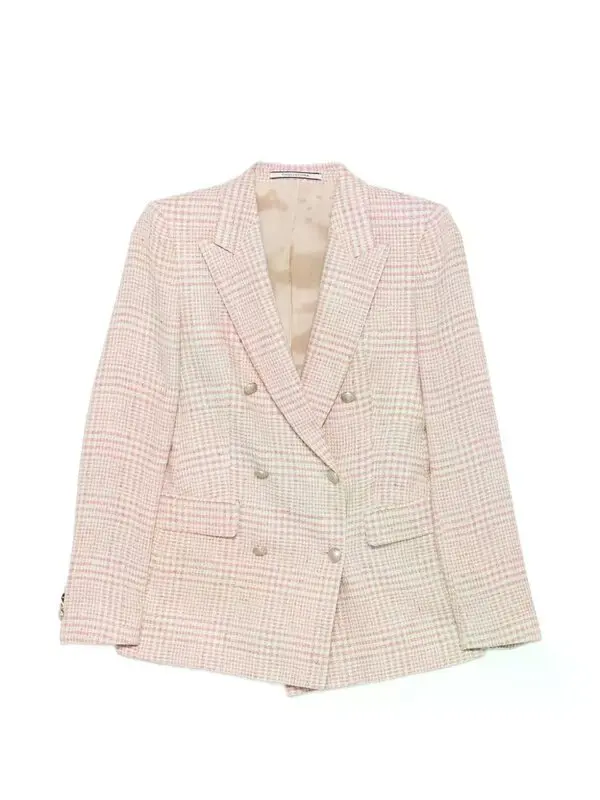 Tagliatore Parigi Checked Double-breasted Jacket - Pink