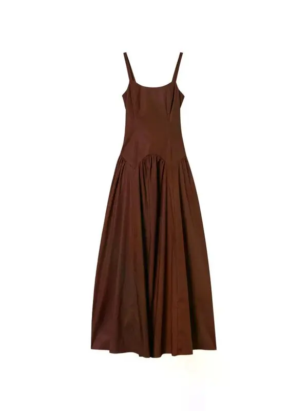 TWINSET Maxi Poplin Dress - Brown