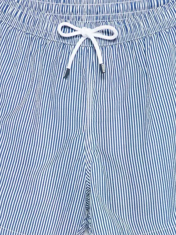 Fedeli Striped Swim Shorts - Blue