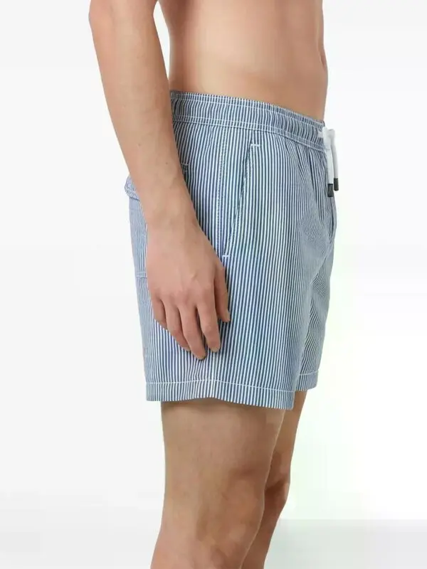 Fedeli Striped Swim Shorts - Blue