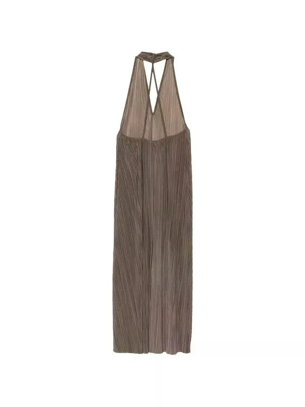SAMSOE SAMSOE Sacille Pleated Halterneck Maxi Dress