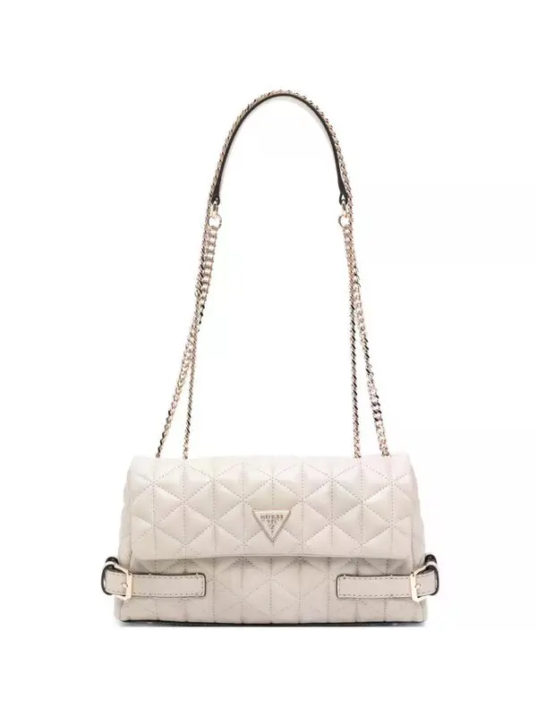 Guess Quilted Chain Tote Bag - Neutrals