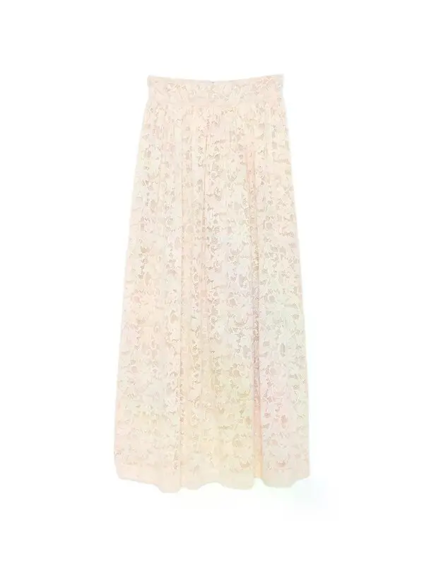 Zimmermann Flower Lace Maxi Skirt - Neutrals