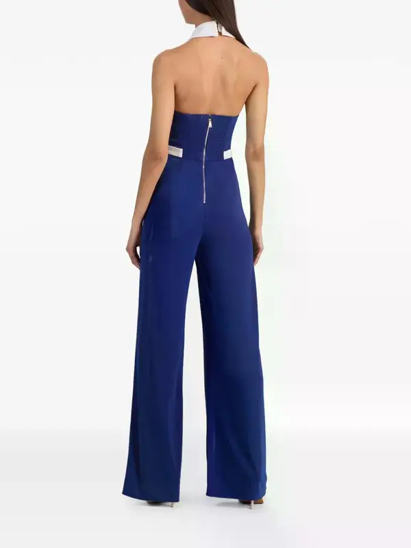 Alice + Olivia Alara Halterneck Jumpsuit - Blue