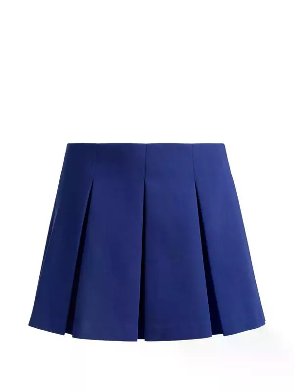 Alice + Olivia Emilie Pleated Mini Skirt - Blue