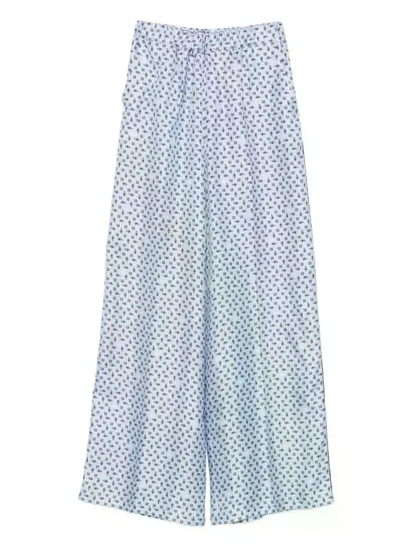 Max Mara Printed Trousers - Blue