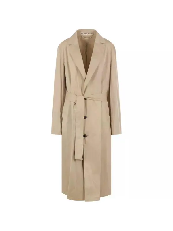 META CAMPANIA COLLECTIVE Senga Belt-fastening Coat - Neutrals