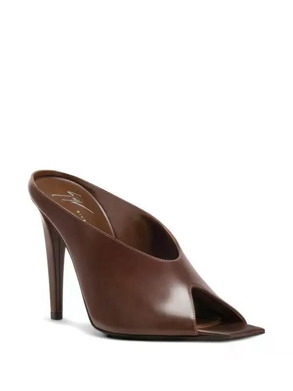 GIUSEPPE ZANOTTI Square-toe Leather Sandals
