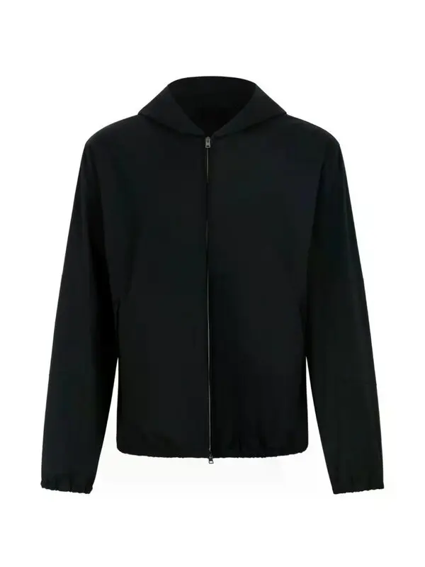 Herno Hooded Zip Jacket - Black