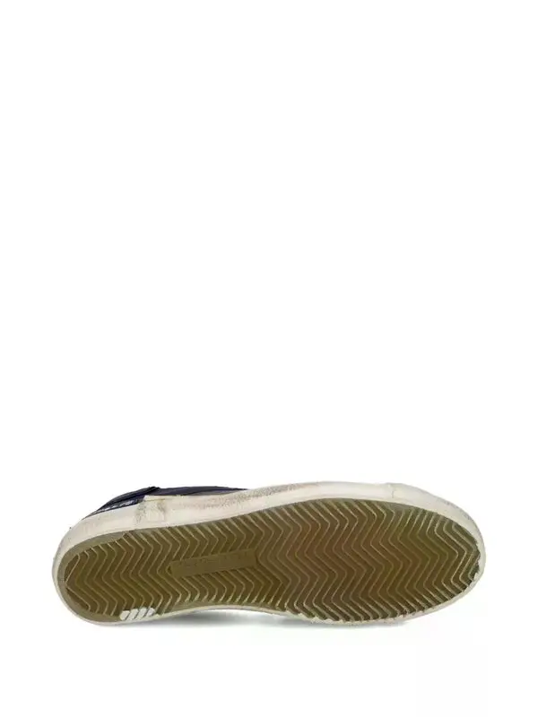 Philippe Model Prsx Distressed Leather Low-top Sneakers - Blue