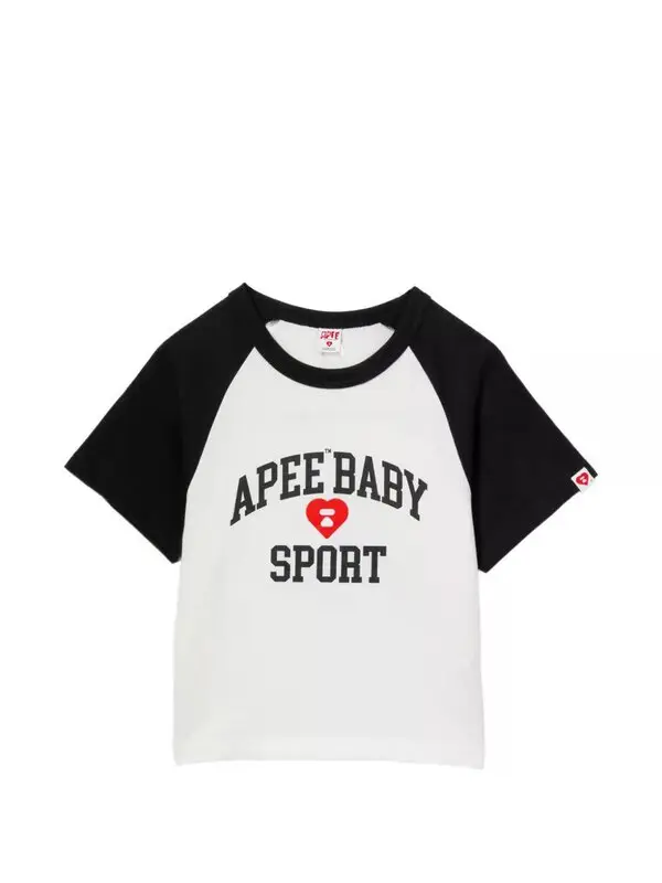 AAPE BY *A BATHING APE Logo-print Crew Neck T-shirt - White