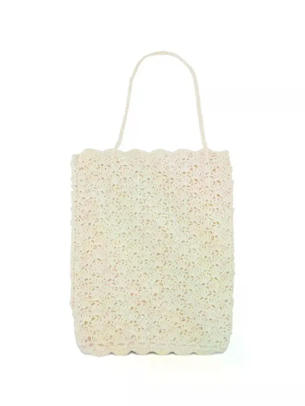 NICCOLO PASQUALETTI Crocheted-design Tote Bag - Neutrals