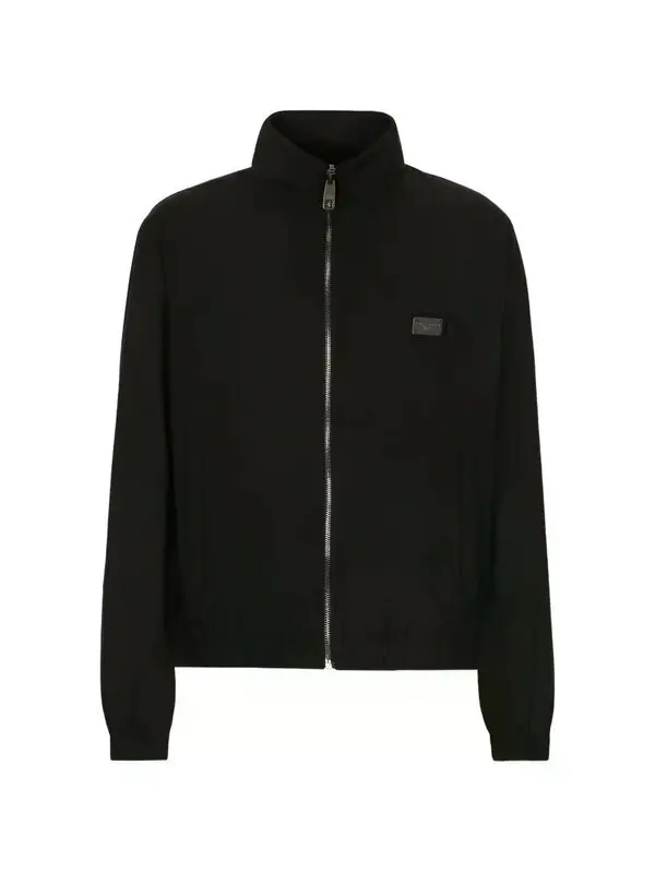 Dolce & Gabbana Light Nylon Jacket With Logo Tag - Black