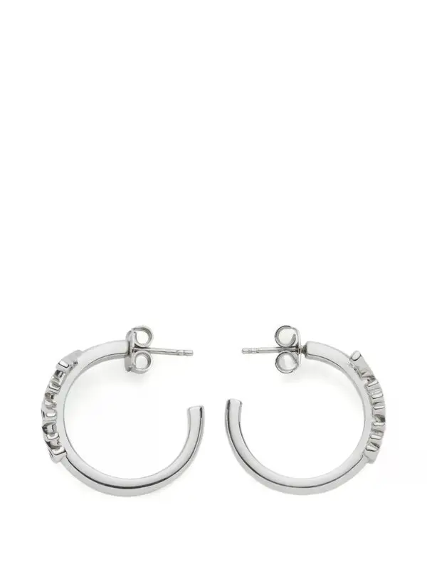 MAISON MARGIELA Lettering Hoop Earrings - Silver