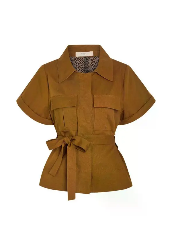 SKIIM Eloise Belted Jacket - Brown
