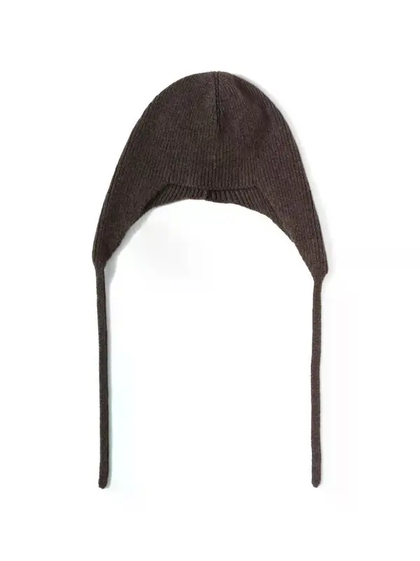 THE ROW Tie-detailed Beanie Hat - Brown