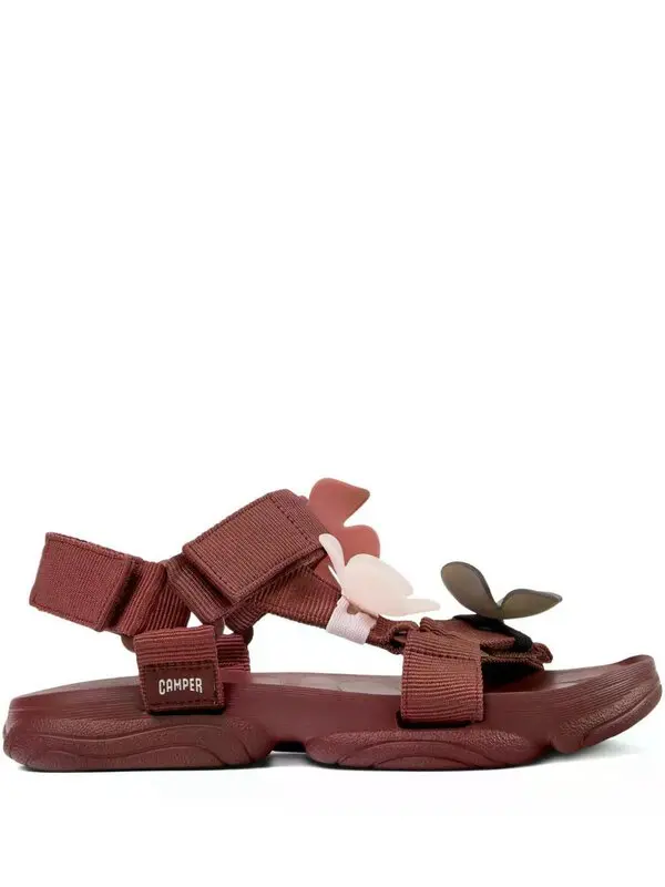 Camper Karst Flower-detail Sandals - Red