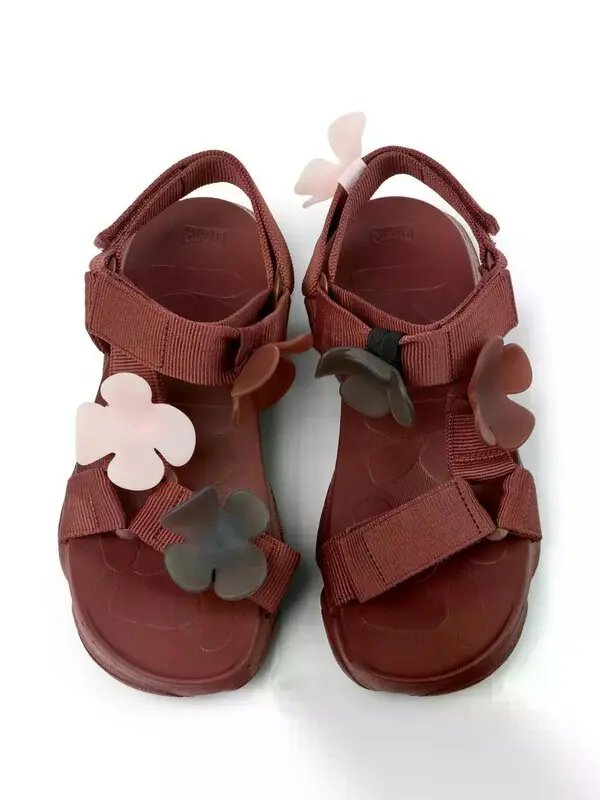 Camper Karst Flower-detail Sandals - Red
