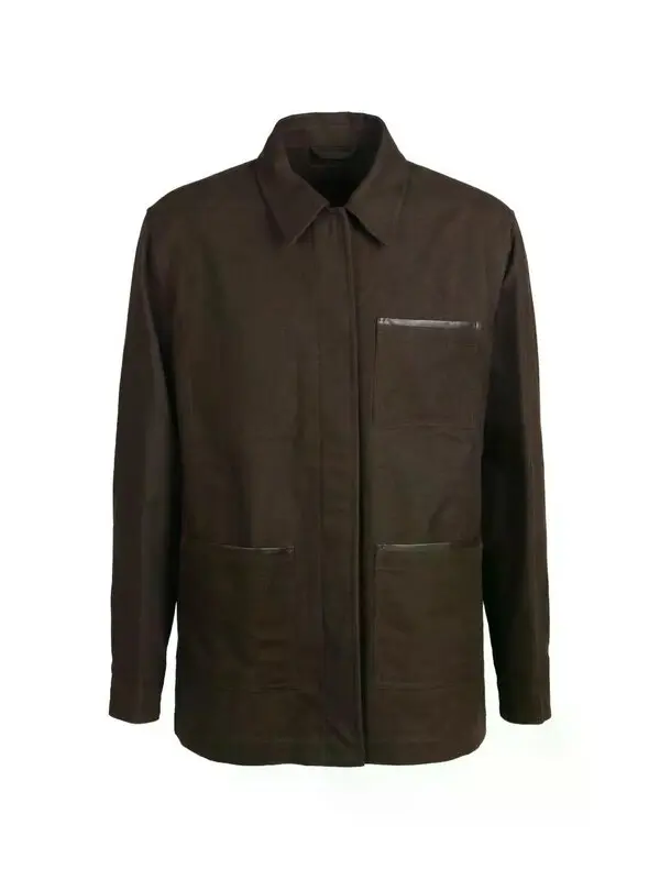 Valentino Garavani Contrasting-trim Jacket - Brown