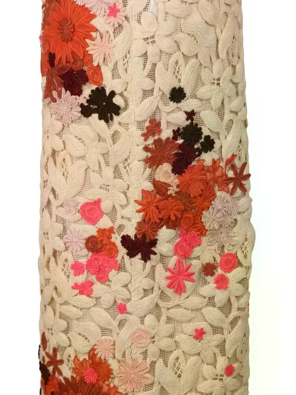 Valentino Garavani Floral Lace Midi Skirt