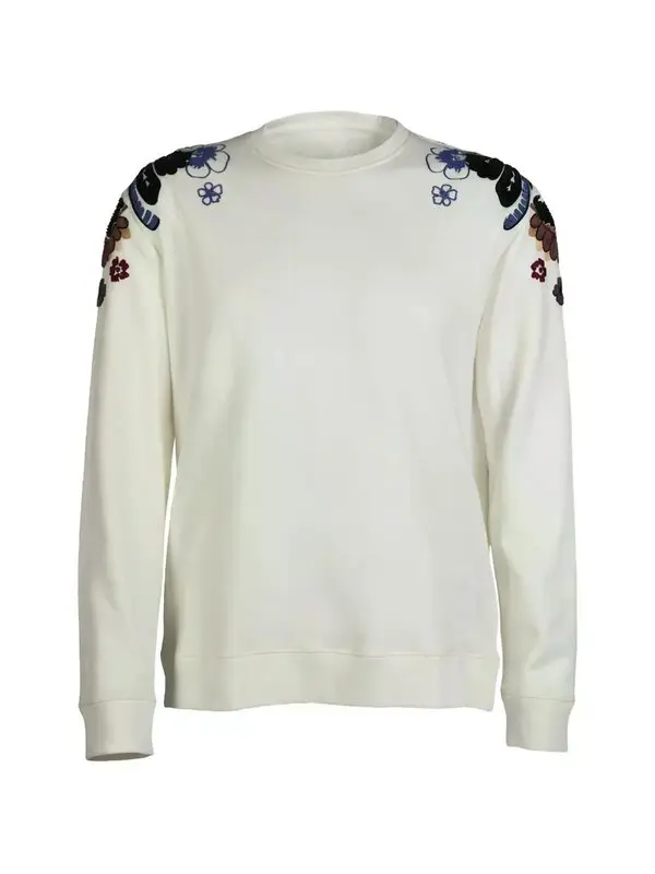 Valentino Garavani Floral-embellished Sweatshirt - White