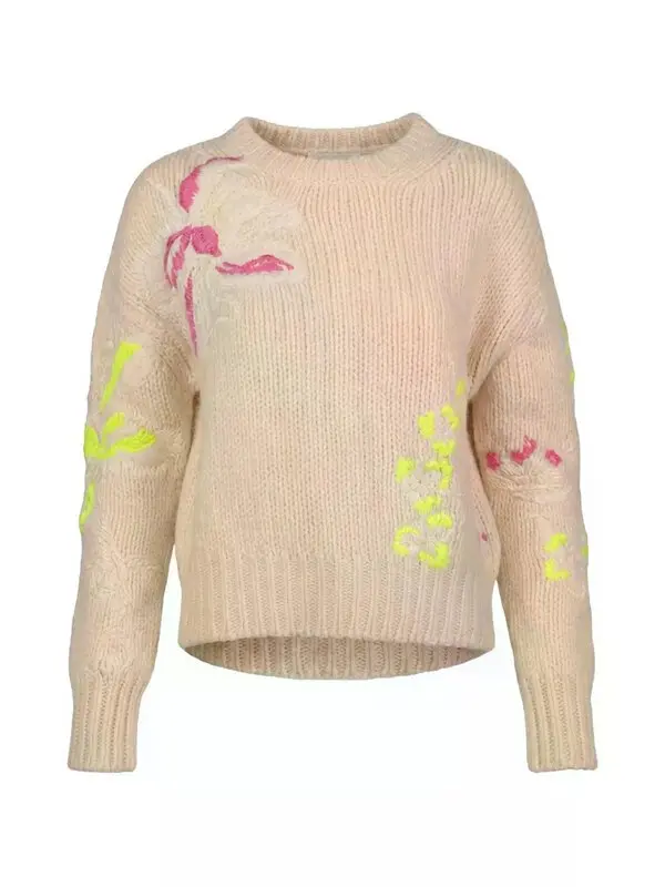 Valentino Garavani Floral Embroidered Sweater - Neutrals