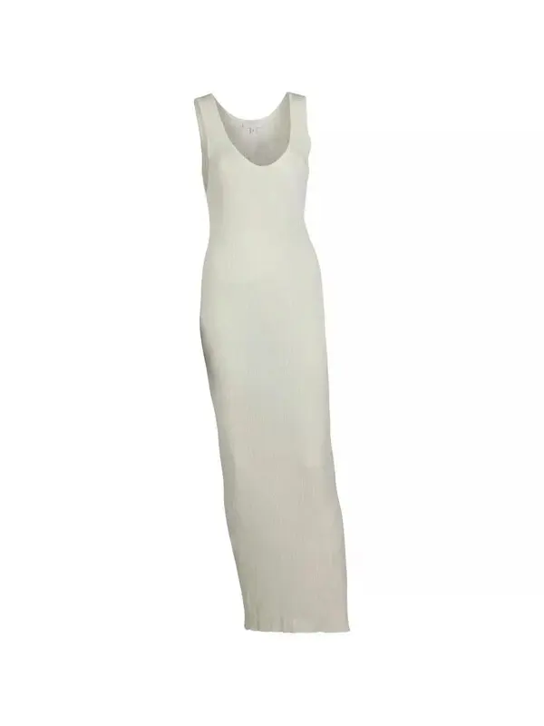 Valentino Garavani V-neck Ribbed Maxi Dress - White