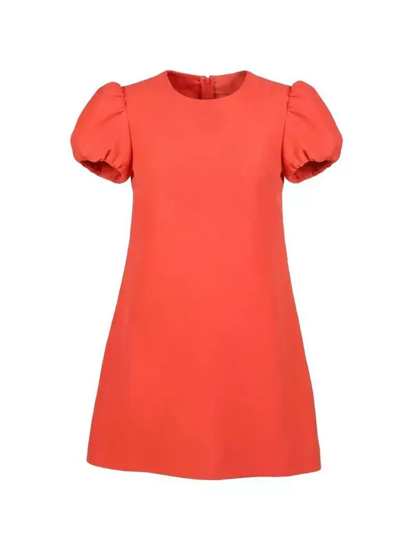 Valentino Garavani Puff-sleeve Mini Dress - Orange