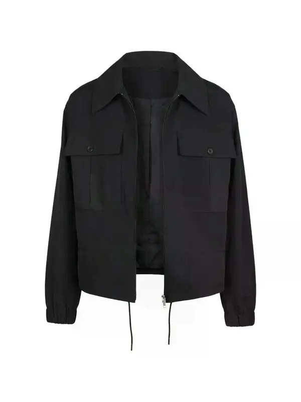 Valentino Garavani Flap-pocket Logo-detail Jacket - Black