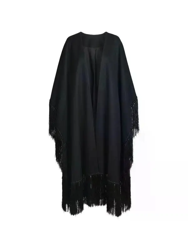 Valentino Garavani Fringe Poncho - Black