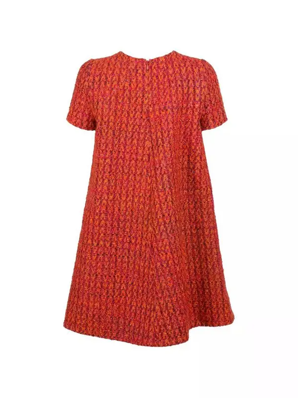 Valentino Garavani Short-sleeve Textured Mini Dress